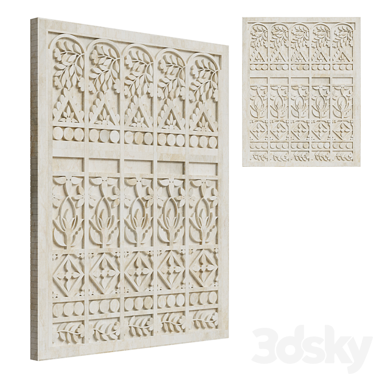 Arhaus Large Natural Bone Inlay Panel - Other decorative objects - 3D model