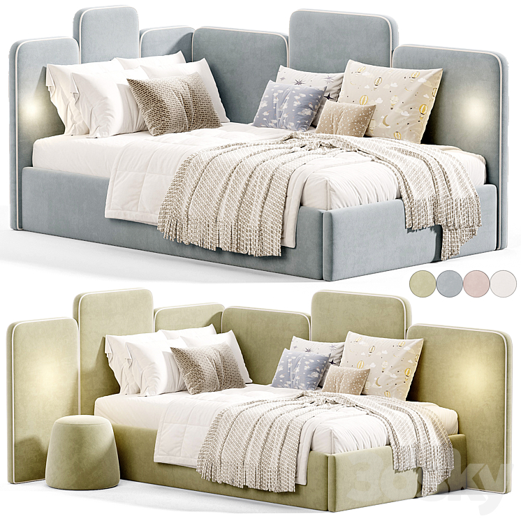Corner Bed Pikachu Design - Bed - 3D model