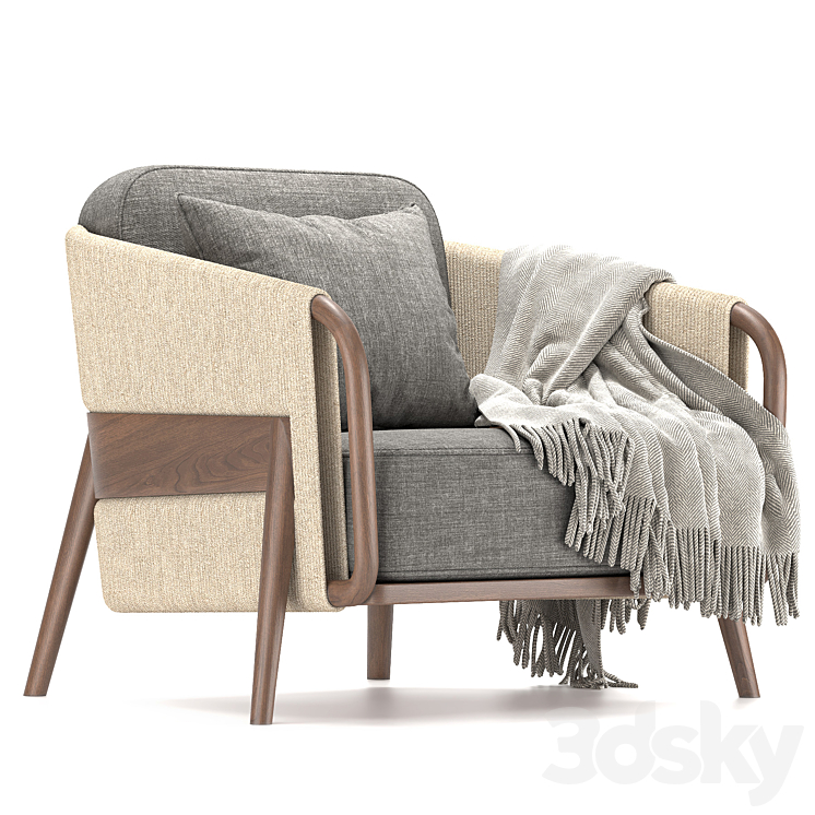 Casey Outdoor Lounge Chair - Arm chair - 3D model