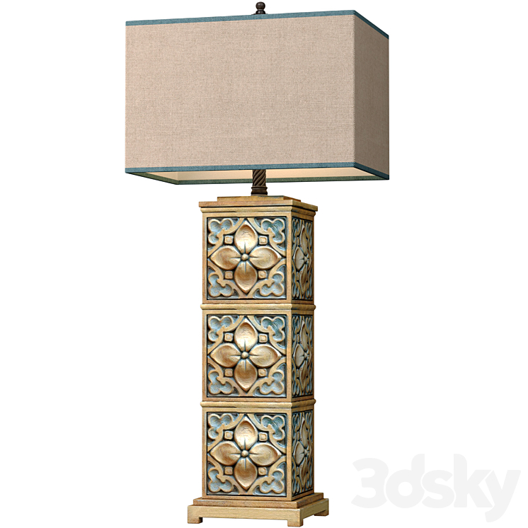 Wood Tall Aged Arabic Oriental Nightstand bedside Eastern Table Lamp ...