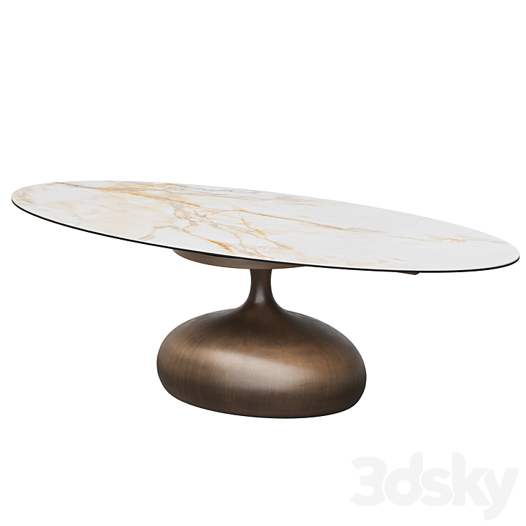 Ariana, extendable table with ceramic top - Table - 3D model