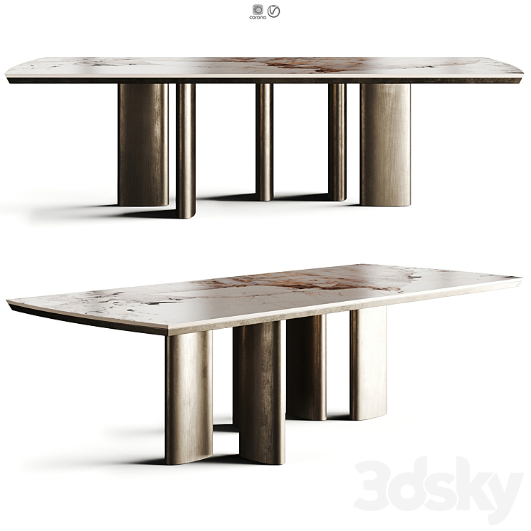 Poliform ADRIEN 2025 Keramik Dining Table - Table - 3D model