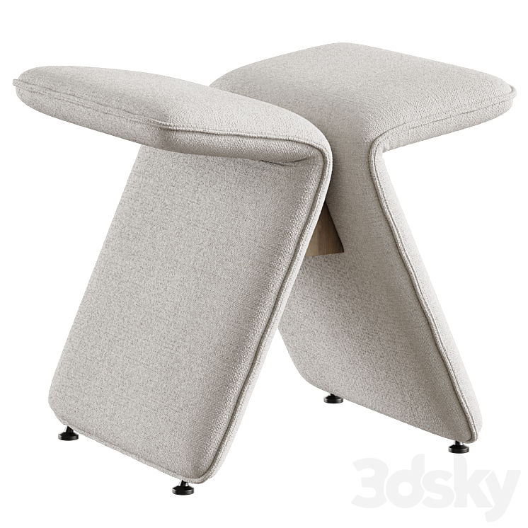 Butterfly Stool Upholstered - Other soft seating - 3D model