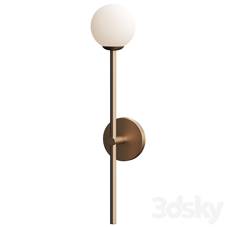 Chelso - aged brass and opal wall light - Wall light - 3D model