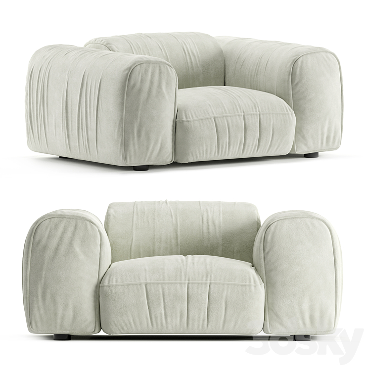 Baxter Chicago Chair - Arm chair - 3D model