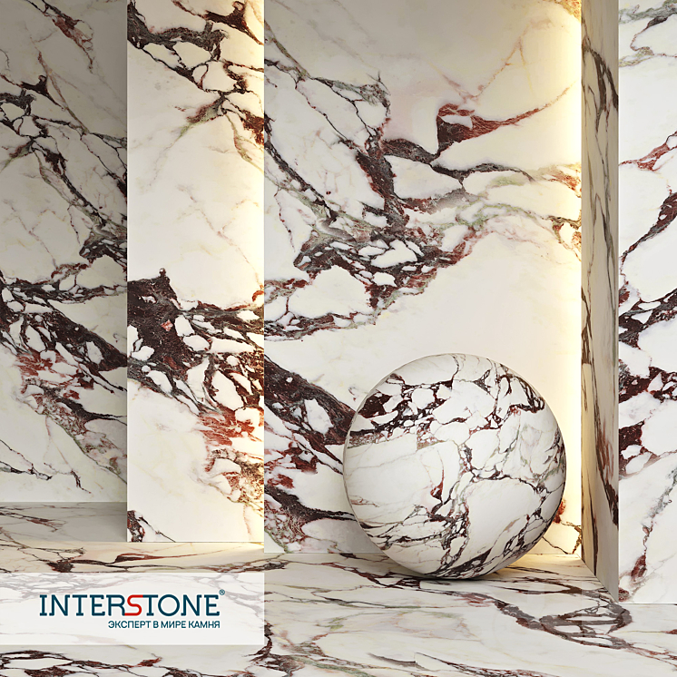 Ceramic large format slabs TechGres. ARABESCATO VIOLA - Stone - 3D model