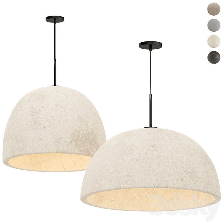 MushLume Cup & Hemi Light Pendant - Pendant light - 3D model