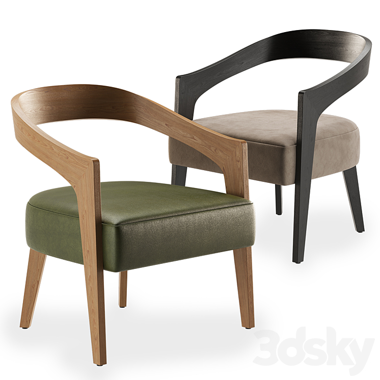 Chloe Chair By RH - Arm chair - 3D model