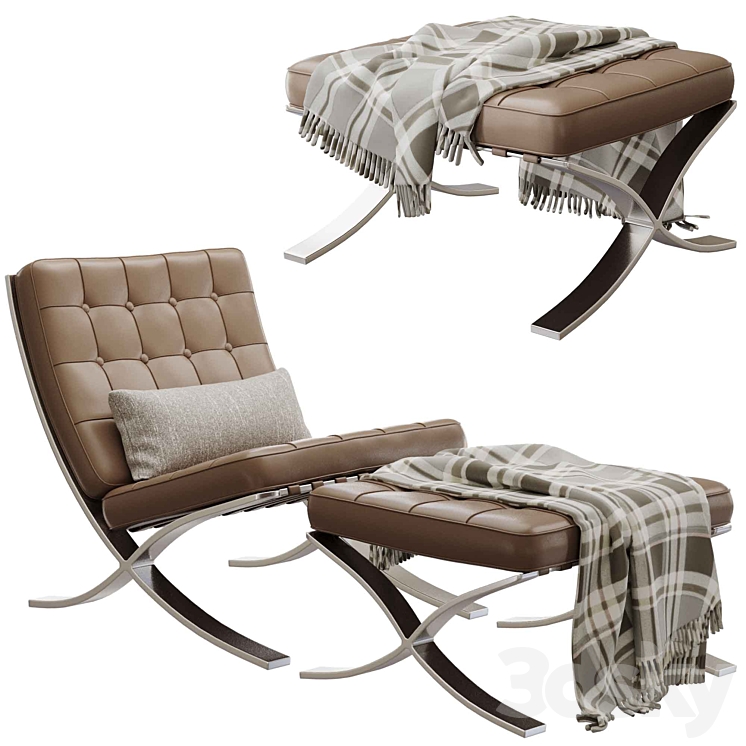 Barcelona Armchair - Arm chair - 3D model