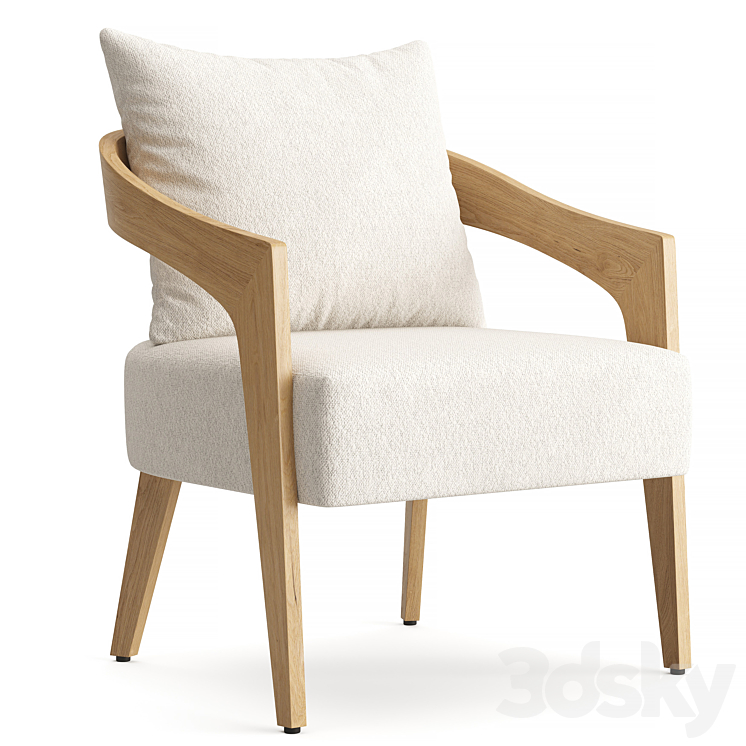 RH Chloe Chair - Arm chair - 3D model