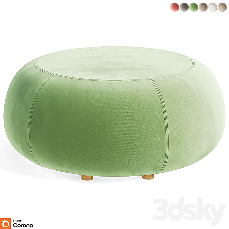 ALIAS Round pouf - Other soft seating - 3D model