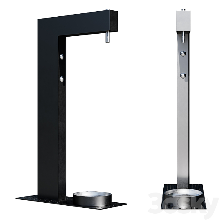Electronic drinking fountain Fons by mmcité - Urban environment - 3D model