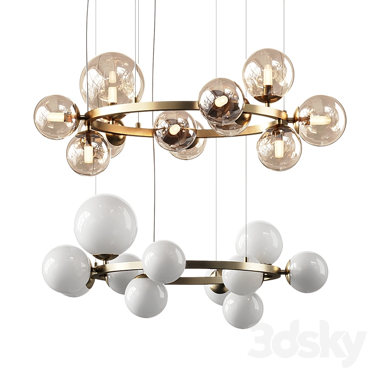 Ideal Lux Perlage Sp11/14 Metal Pendant Lamp - Pendant light - 3D model