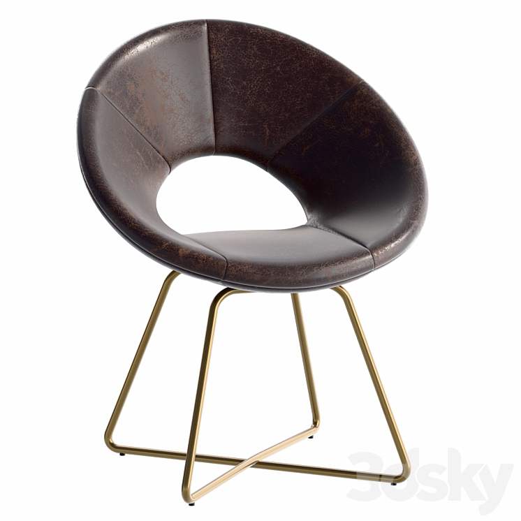 Coomer Faux Leather Accent Chair - Chair - 3D model