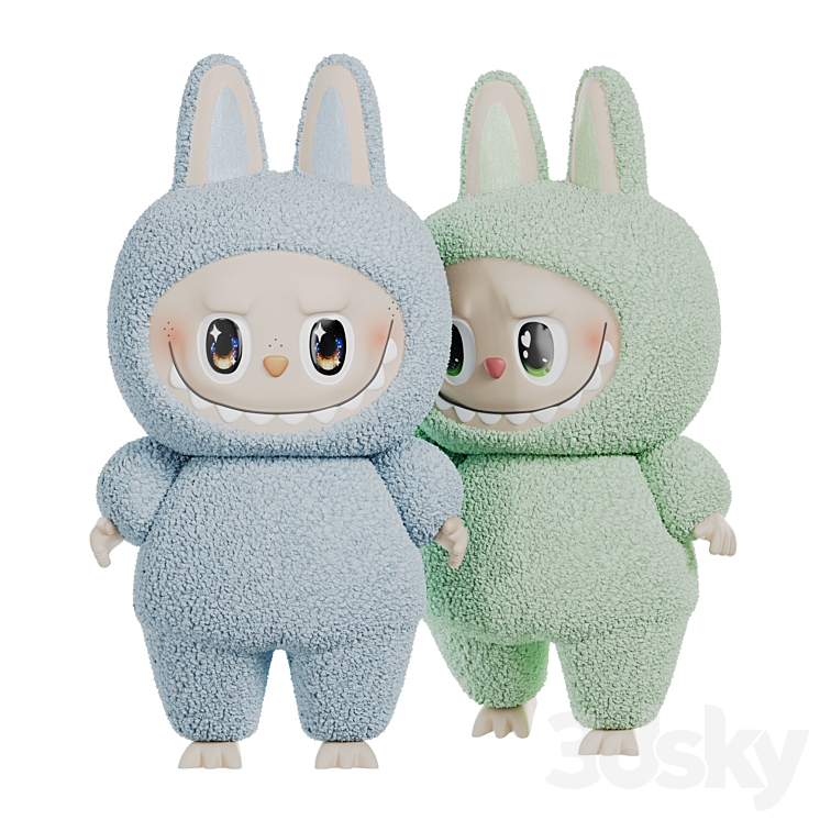 LABUBU toy Labubu | Pop mart | No Hair and Fur - Toy - 3D model