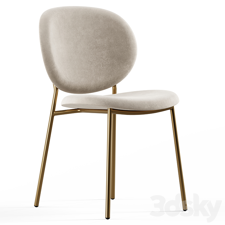 Calligaris - Ines, Chair with metal base - Chair - 3D model