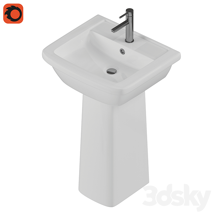 Set Sink VitrA Form - Wash basin - 3D model