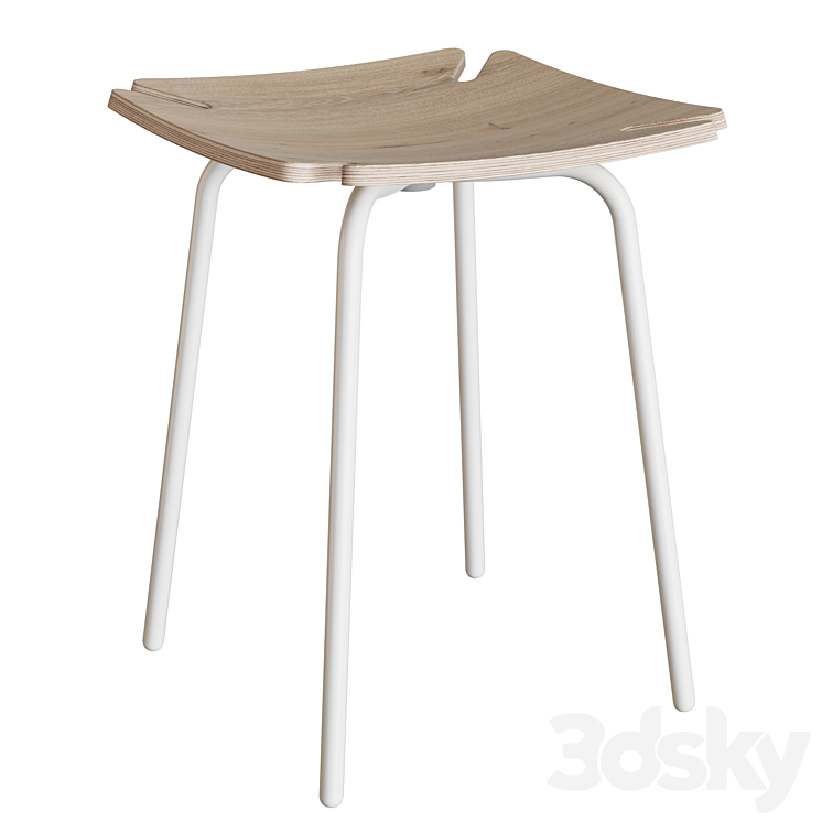 Bend stool - Chair - 3D model