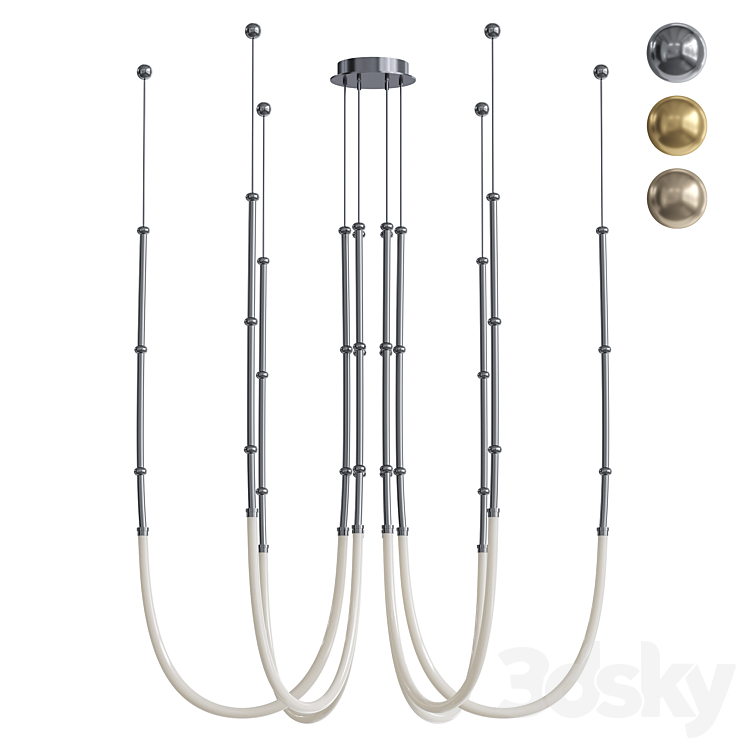 Alrik Chandelier - Pendant light - 3D model