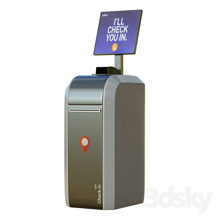 Self Check In Kiosk - Miscellaneous - 3D model