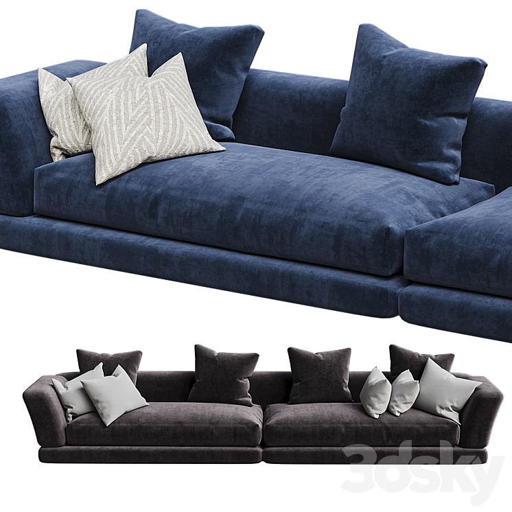Splayed Arm Composition 1 Sofa - Sofa - 3D model