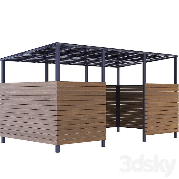 Waste Fence 01 - Urban environment - 3D model