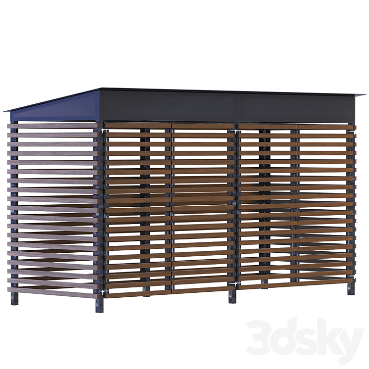 Waste Fence 02 - Urban environment - 3D model