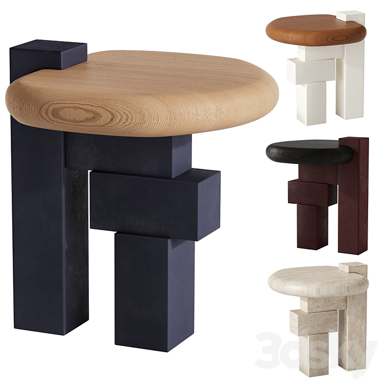 James Side Table - Chair - 3D model