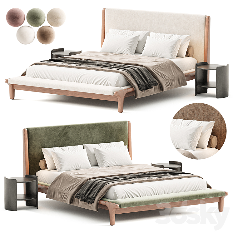 Alrik Queen Bed by Crate&Barrel - Bed - 3D model