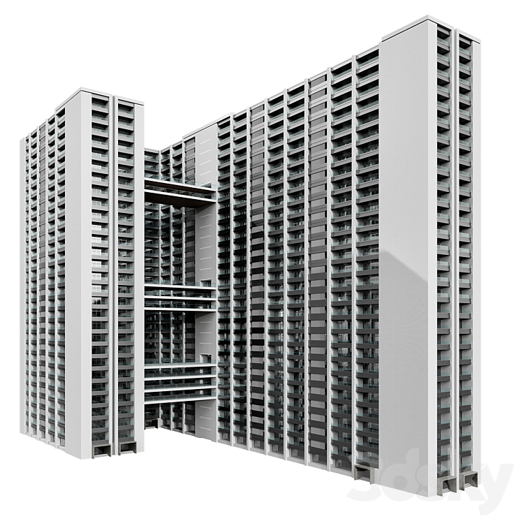 High Rise Residential Building No144 - Building - 3D model