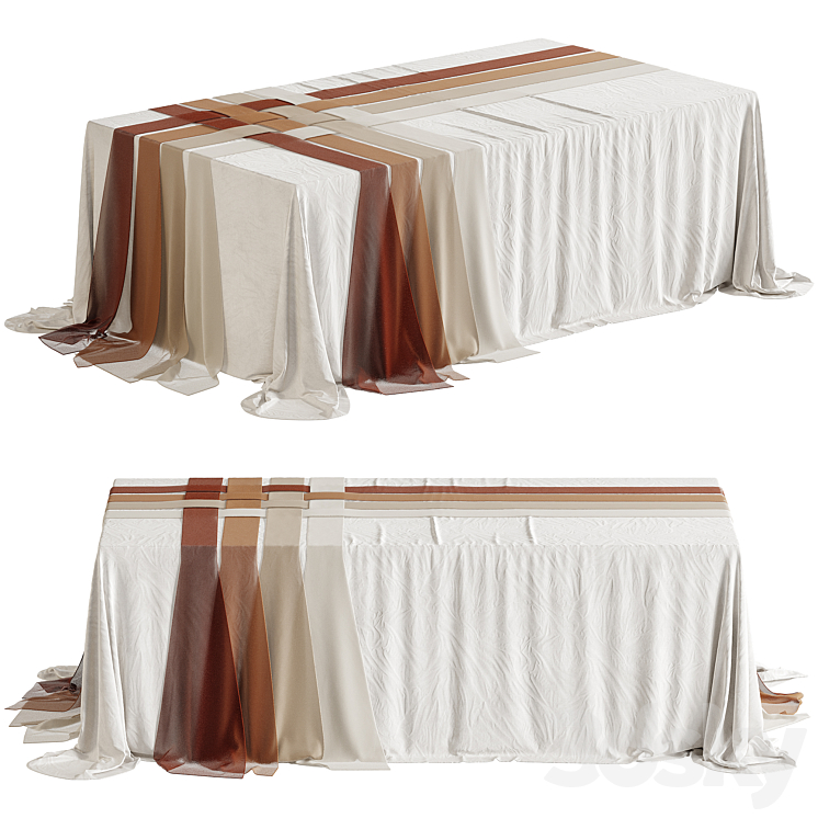 Tablecloth 04 - Table - 3D model