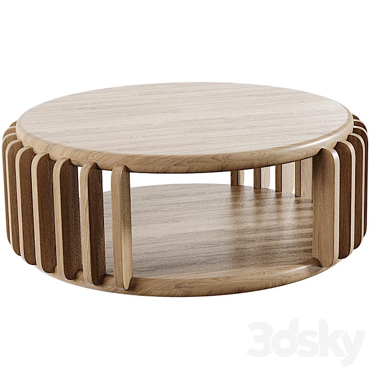Julianne Round Gear Coffee Table - Table - 3D model