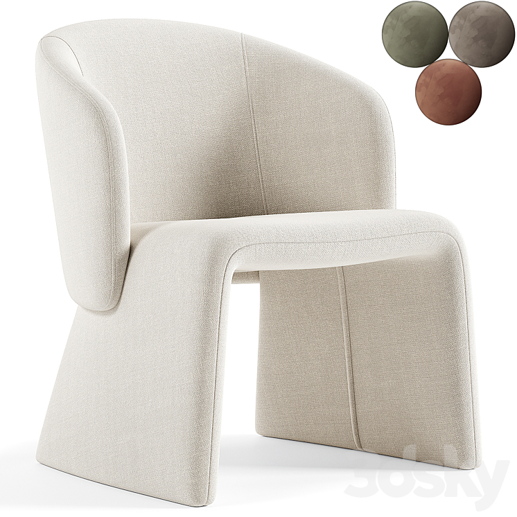 Classic Home Halstead Dining Chair - Chair - 3D model