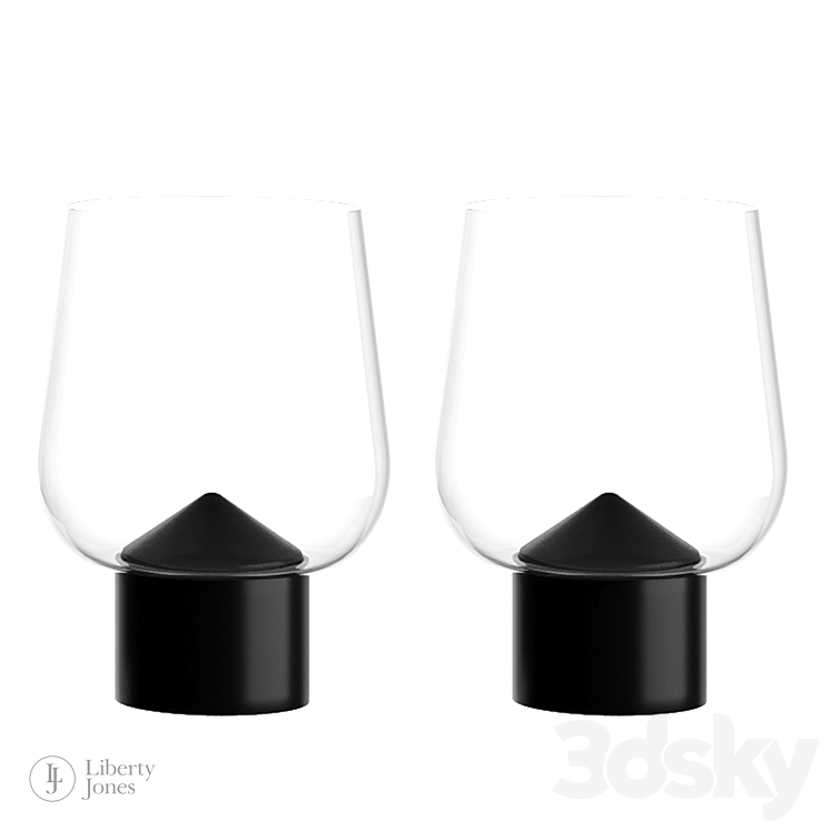 OM_Obsidian Glasses Set, 490ml, 2 pcs. Liberty Jones - Tableware - 3D model