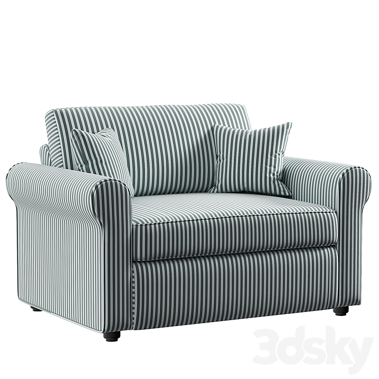 Warrington Upholstered Accent Chair - Arm chair - 3D model