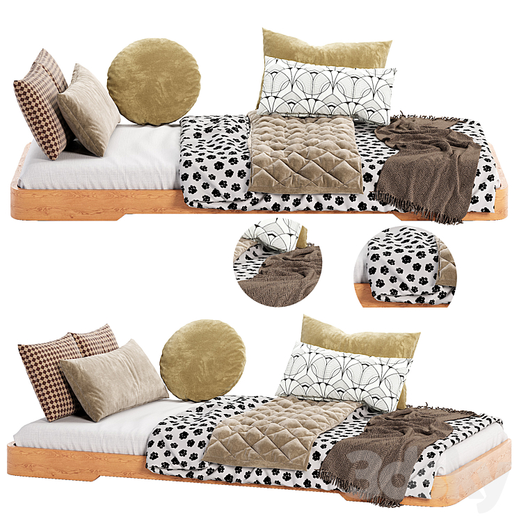 Floor Bed King Single - Bed - 3D model