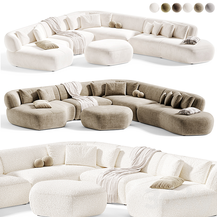 Surf Sofas By Molteni - Sofa - 3D model