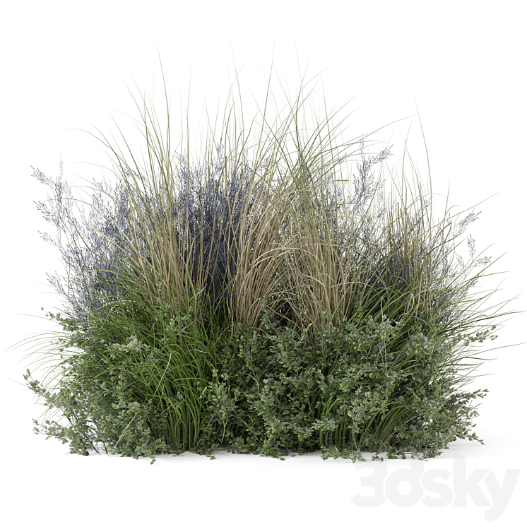 Outdoor Plants Bush_Bush Set 3371 - Bush - 3D model
