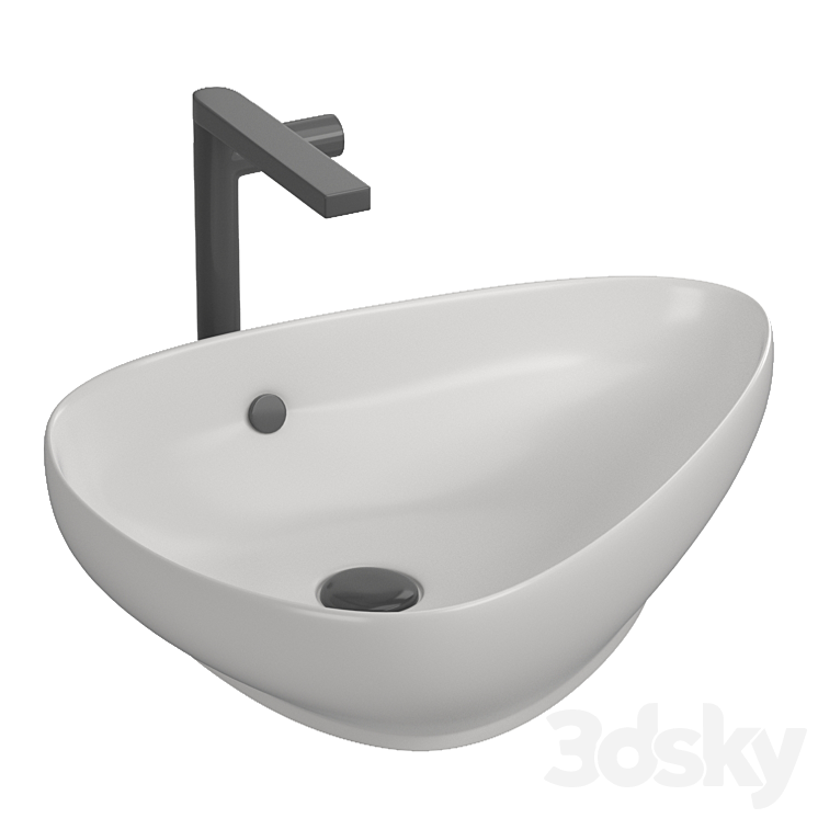 Jacob Delafon Nouvelle Vague 56x40 - Wash basin - 3D model