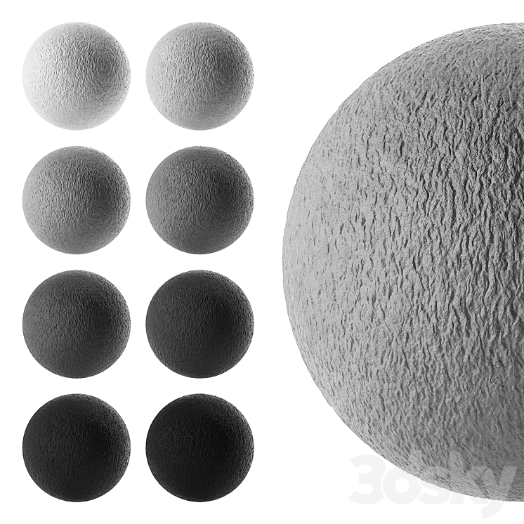 Concrete Textures Set 018 - Stone - 3D model