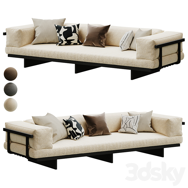 Minimal Lounge Sofa - Sofa - 3D model