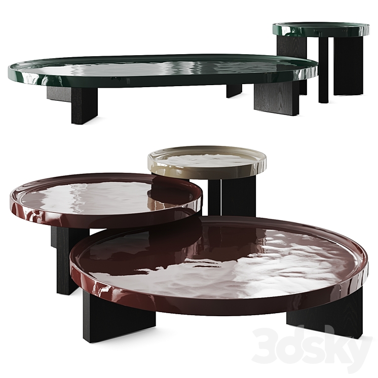 Minotti Louver Coffee Tables - Table - 3D model