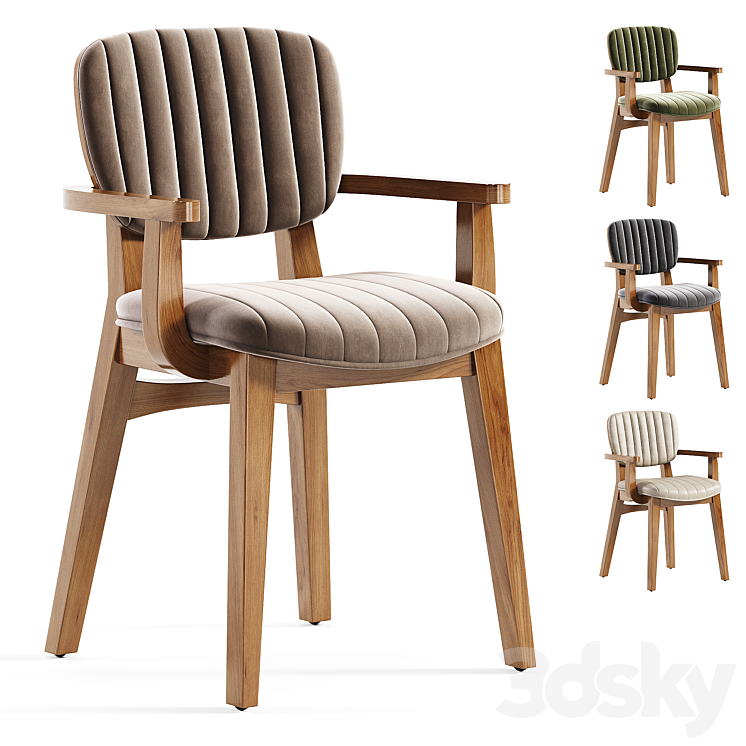 Marin plus stripe chair - Chair - 3D model