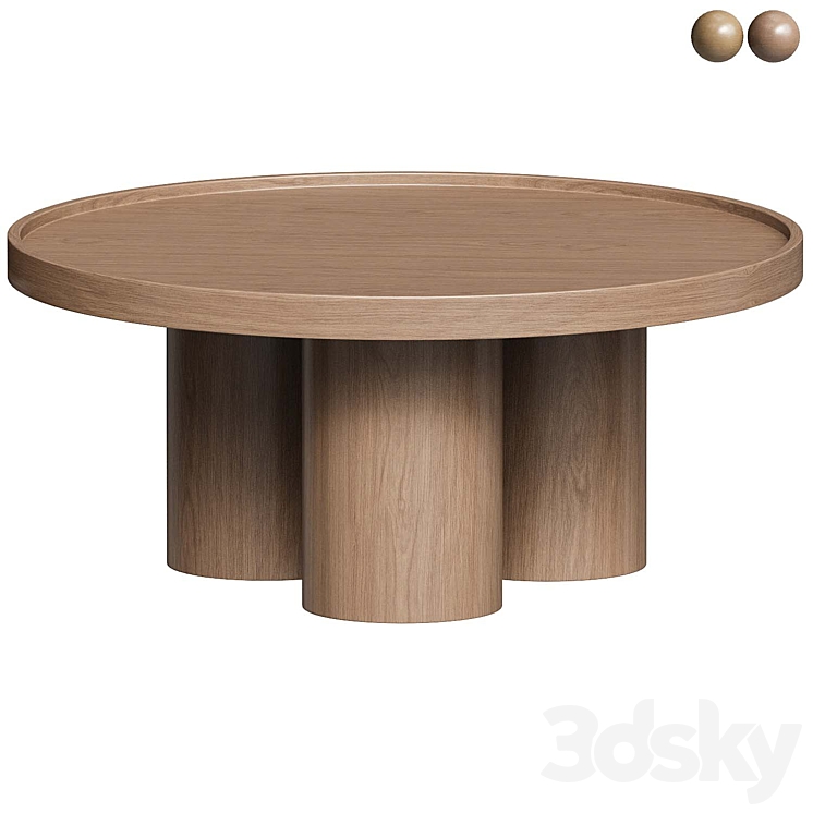 Delta Round Coffee Table - Table - 3D model