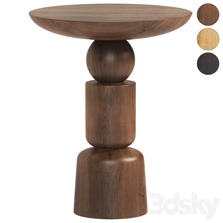 WOODEN SIDE TABLE - Table - 3D model