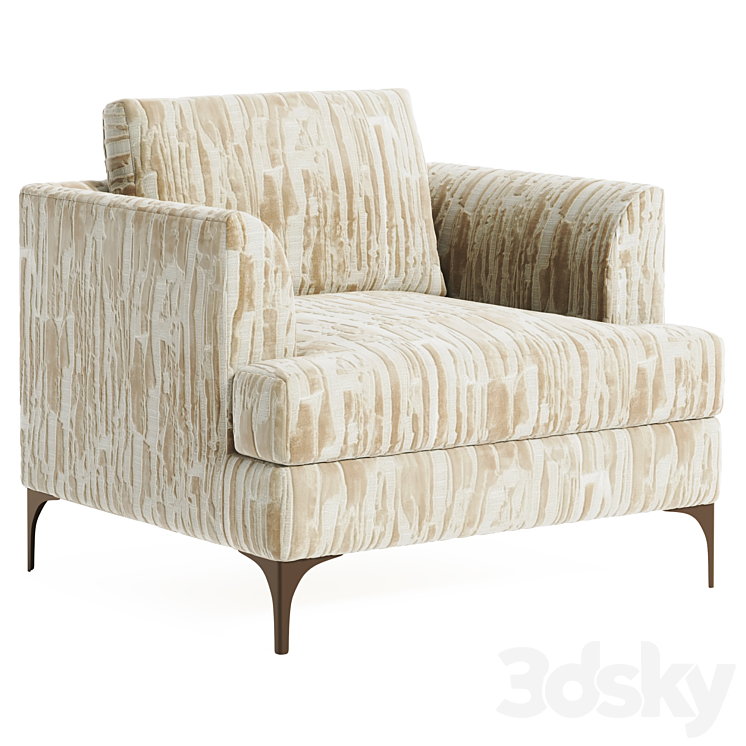 Massoud Gentilly Accent Chair - Arm chair - 3D model
