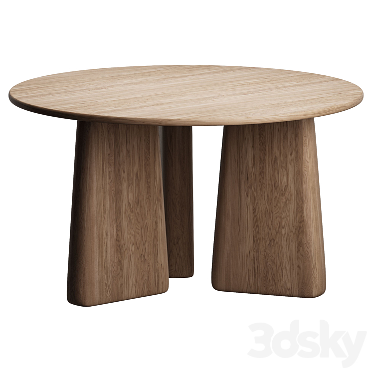 Natural Color Dining Table - Table - 3D model