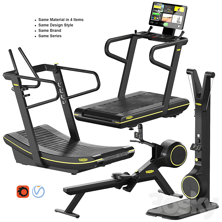 Technogym Skill Line – 4 High-End Fitness Equipment Models (Skillrun ...