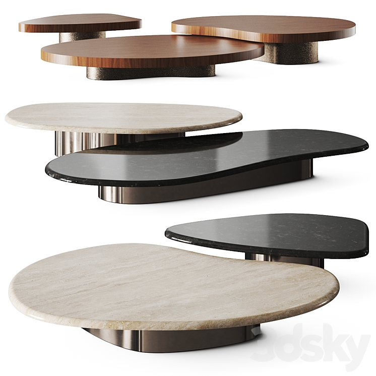 Minotti Bezier Coffee Tables - Table - 3D model