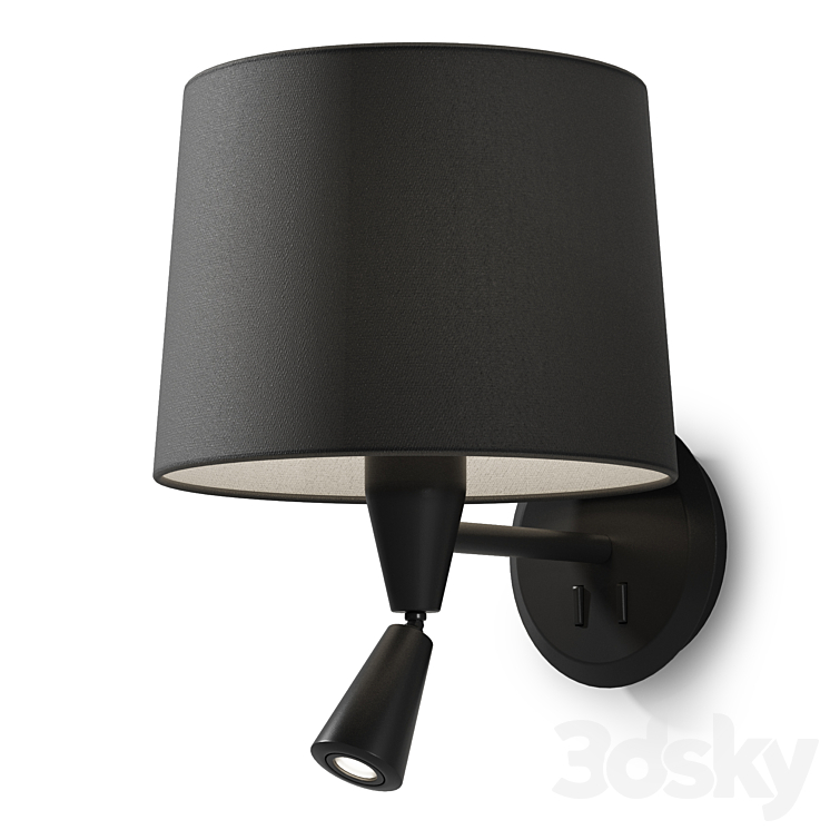 Wall lamp Faro Barcelona CONGA with reader - Wall light - 3D model